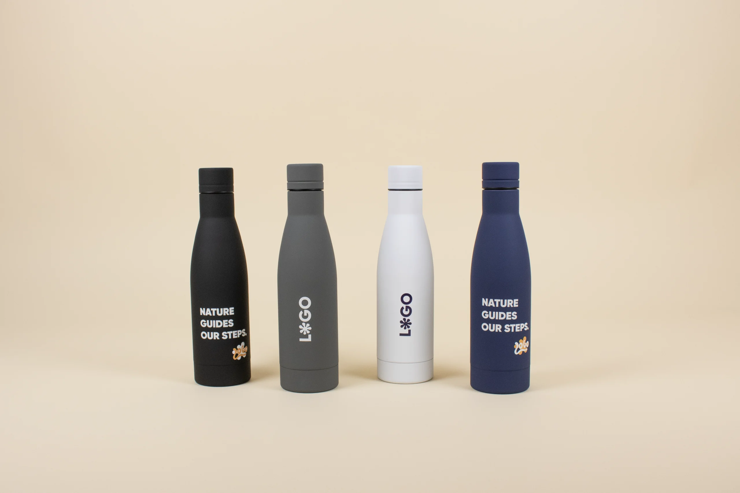 Branded water bottles printed with your logo - Sheedo Studio